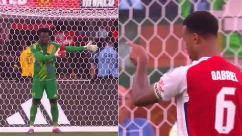 Fans Spot Gabriels Furious Response After Bizarre Andre Onana Tactic