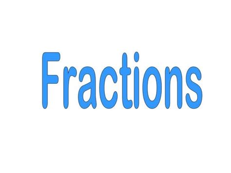 3rd Grade Fractions Ppt