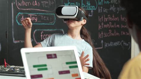 African Boy Programming System While Caucasian Girl Enter Metaverse