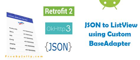create multiple columns listview from json data using retrofit2 in