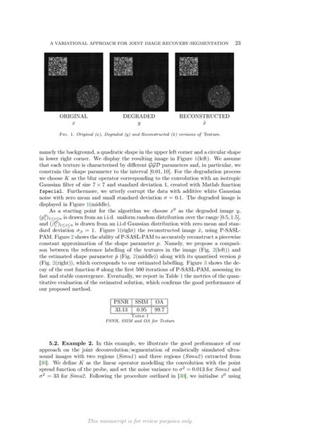 A Variational Approach For Joint Image Recovery And Features Extraction