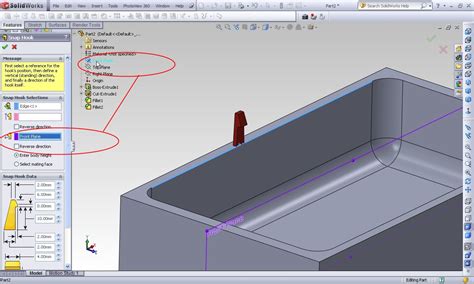 Tutorialusing Snap Hook Fastening Feature In Solidworks Grabcad Tutorials