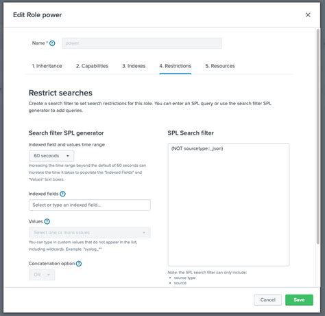 remove a source from a user role r splunk