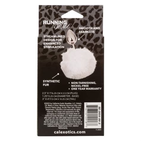 Running Wild White Bunny Tail Aluminum Plug Sex Toys At Adult Empire