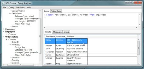 Analyze And View Sdf Database Files With Sql Compact Query Analyzer