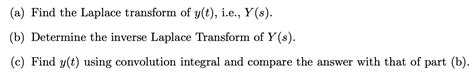 Solved Consider The Following Convolution Integral Chegg