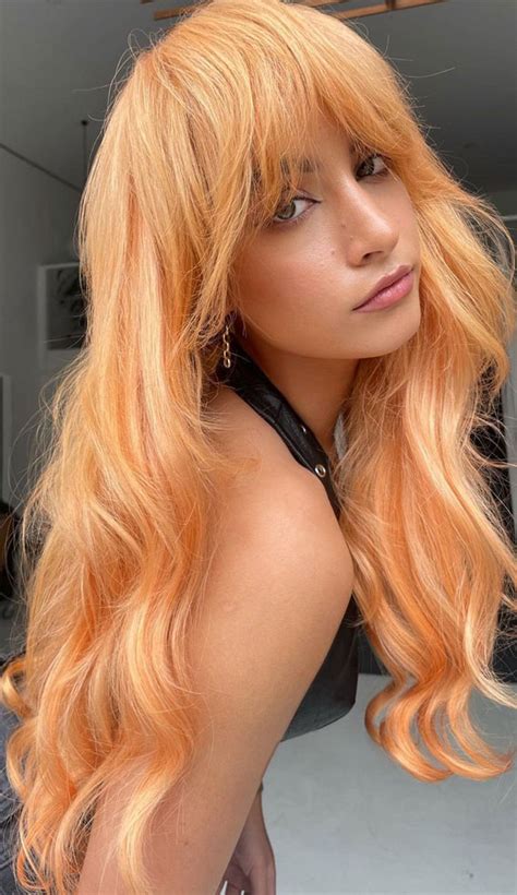 25 Peach Hair Colour Ideas Thatre Perfect For Summer Yellow Peach