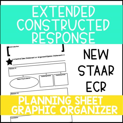 Extended Constructed Response Ecr Planning Sheet By Read Write Richardson