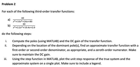 Solved Problem 2for Each Of The Following Third Order