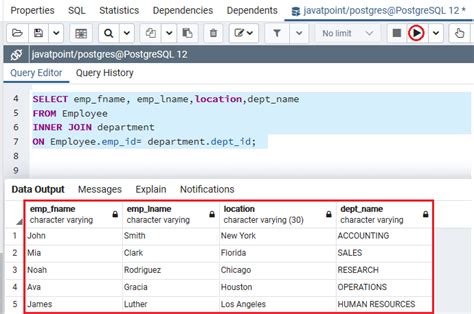Postgresql Inner Join Online Tutorials Library List