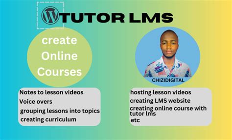 Create Tutor Lms Online Course By Chizidigital Fiverr