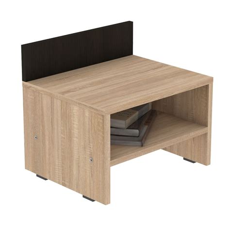 Нощно шкафче за спалня цвят дъб с 2 рафта 40 х 36 х 33 см Emag Bg