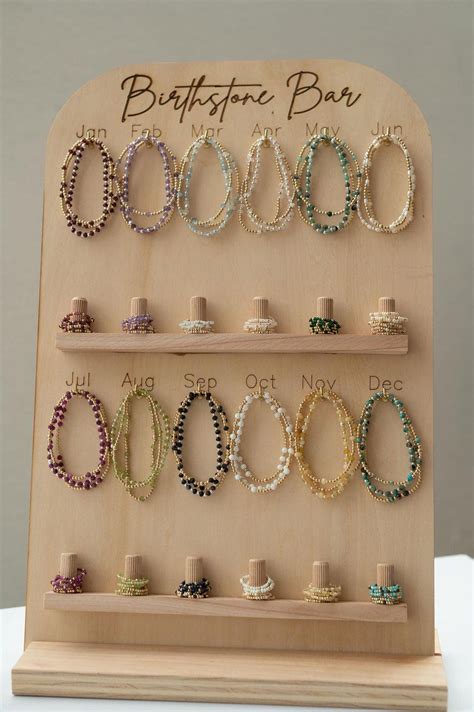 Birthstone Bracelet And Ring Display Etsy