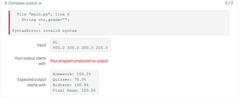 Solved Answer In Python Coding Top Is The Error Of My Coding Chegg