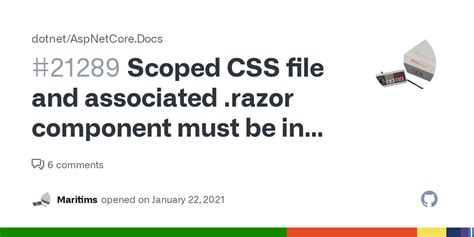 Scoped Css File And Associated Razor Component Must Be In The Same