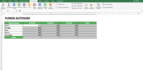 Cara Menggunakan Dan Fungsi Autosum Di Excel Compute Expert