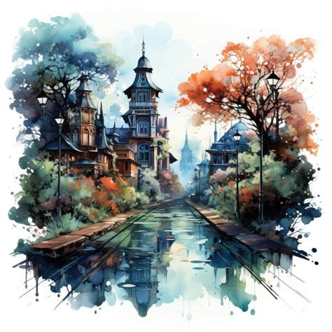 Premium Vector Watercolor Vector Nostalgic Vector On White Background