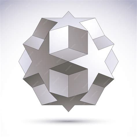 Premium Vector 3d Origami Abstract Object Vector Abstract Design Element Clear Eps 8