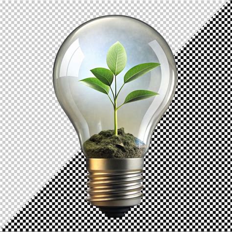 Premium PSD Light Bulb With Tree Inside