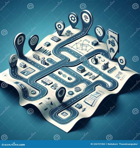 Photo Realistic As Roadmap Icon With Ample Space For Text And Graphics Concept As An