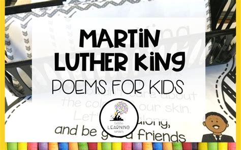 1st Grade Poem Martin Luther King Jr Day