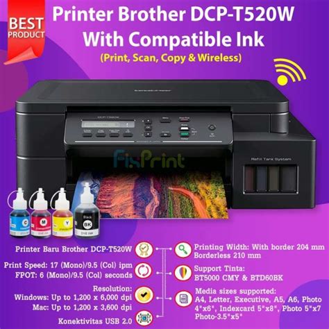 Jual Printer Brother Dcp T W T Wifi Print Scan Copy Tinta D Bk Bt Di Seller Halers