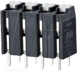 Ast 02 5 Spring Loaded Terminal Block 2 Pole Ø 15 Mm Rm 5 At