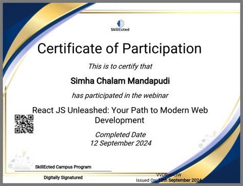 Completed React Js Webinar With Skillected Simhachalam Mandapudi Posted On The Topic Linkedin