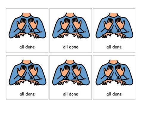 All Done Printable Sign Language