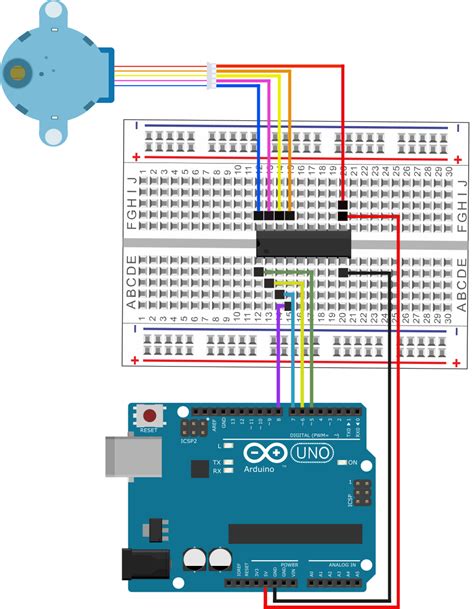 Arduino Stepper Motor With Uln2803 Ic Robo India Tutorials