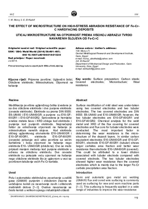 Pdf The Effect Of Microstructure On High Stress Abrasion Resistance