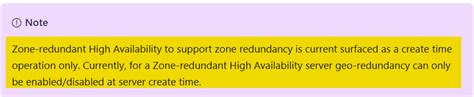 Cannot Turn On Geo Redundancy For Azure Database For Mysql Flexible Server Microsoft Qanda