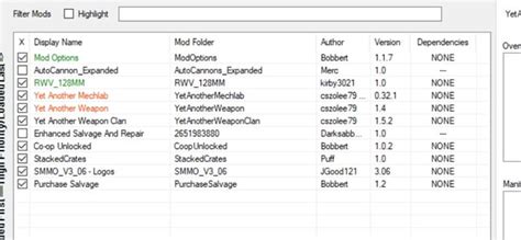 Mw5 Can Anyone Help Me With Mod Load Order Please Still Getting Crashes No Matter The Order