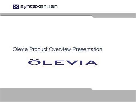 Olevia Product Overview Presentation Introducing An Entire New