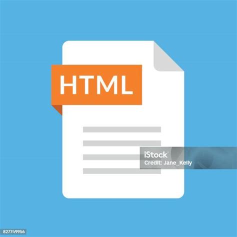 html 파일 아이콘입니다 html 문서 형식입니다 파일 확장명입니다 평면 디자인 그래픽 일러스트입니다 벡터 html 아이콘