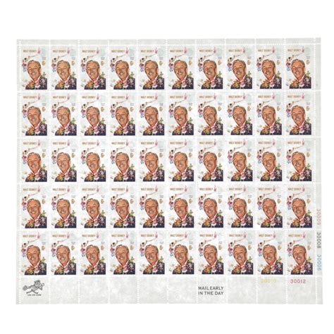Walt Disney 1968 Full Uncut U S Stamp Sheet With 50 Stamps Pristine Auction