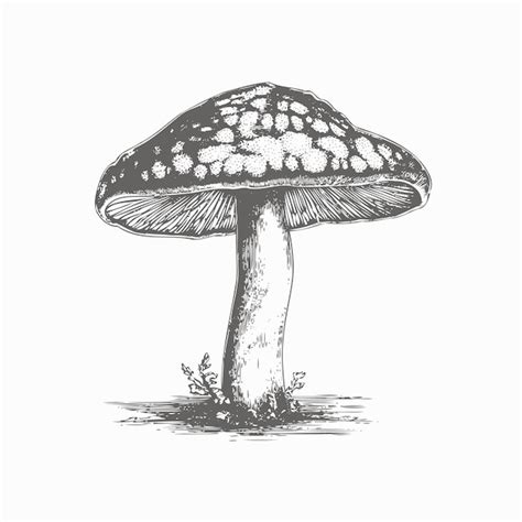 Premium Vector Mushroom Sketch Hand Drawn Sketch