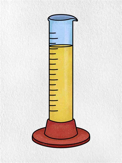 Easy Graduated Cylinder Drawing Helloartsy
