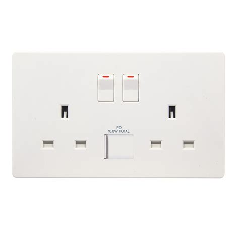 Mk W2747uwhi 2x13a Sso With Usb A C Chee Kong Electric Co