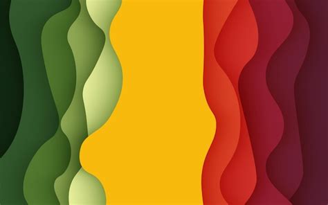 Premium Vector Abstract Colorful Dynamic Wavy Layers Papercut Style Background Eps10 Vector