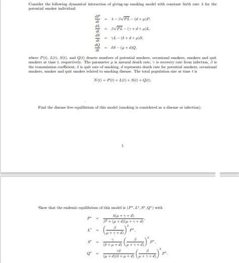 Solved Consider The Following Dynamical Interaction Of