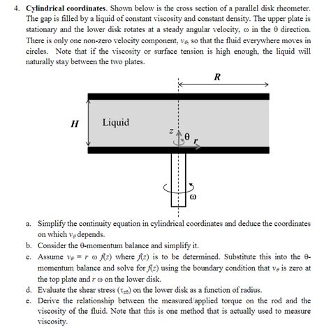 Solved 4 Cylindrical Coordinates Shown Below Is The Cross
