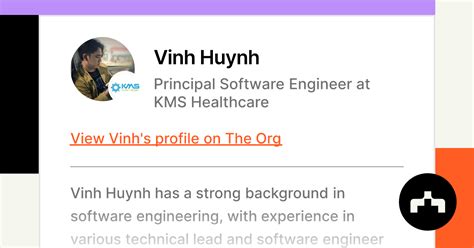 Vinh Huynh Principal Software Engineer At Kms Healthcare The Org