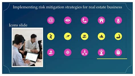 Icons Slides Implementing Risk Mitigation Strategies For Real Estate Business Implementing Ppt