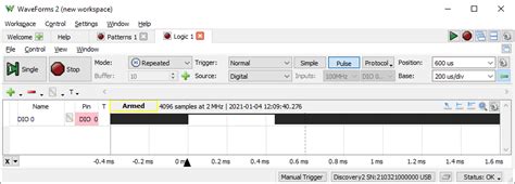 ad2 loading csv file for scripting pattern generator test and
