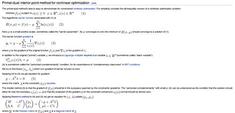 Convex Optimization Confusion Related To Interior Point Method Mathematics Stack Exchange