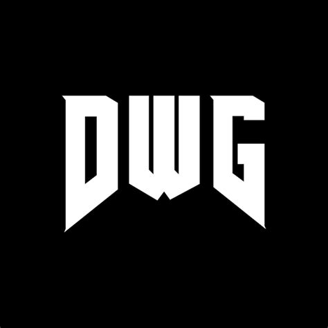 기술 회사 Dwg 로고 디자인 검은색과 색 컬러 조합 Dwg 로그 Dwg 터 Dwg 디자인 Dwg 아이콘 Dwg 알파 Dwg 타이포그래피 로고 디자인 프리미엄 벡터
