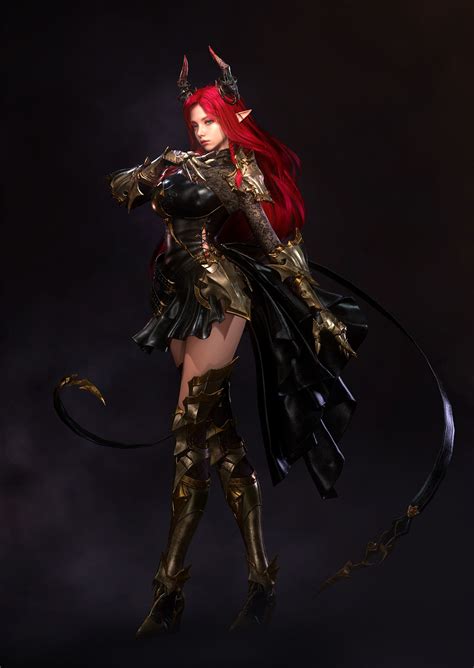 Artstation Succubus Jaeyoung Jeong Fantasy Female Warrior