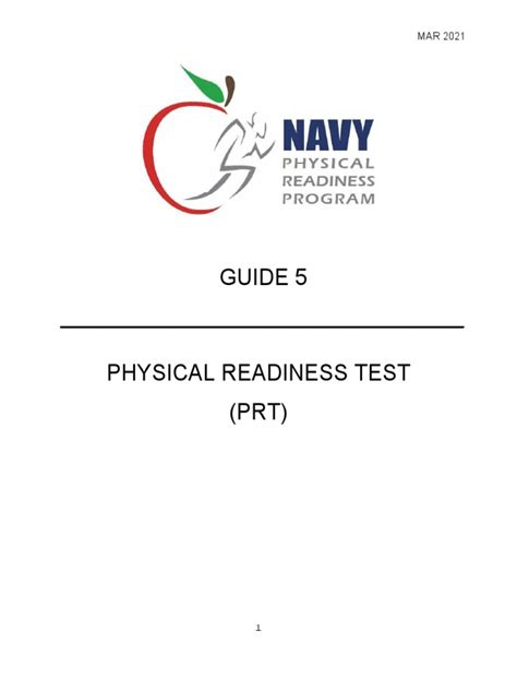 Navy Prt Guide 2021 Standards Pdf Swimming Physical Fitness