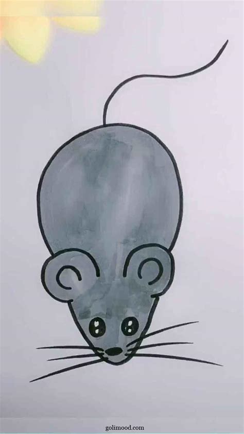 نقاشی موش کودکانه ۲۰۲۵ طرح های ساده و جذاب با رنگ امیزی و اموزش مرحله